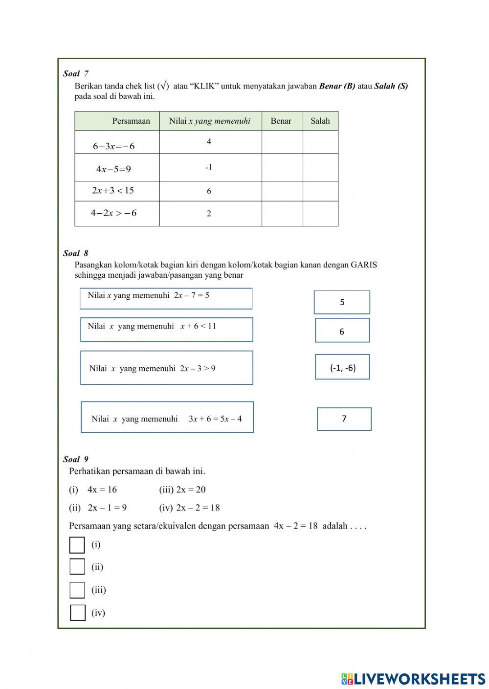 Plsv | Free Interactive Worksheets | 1700821
