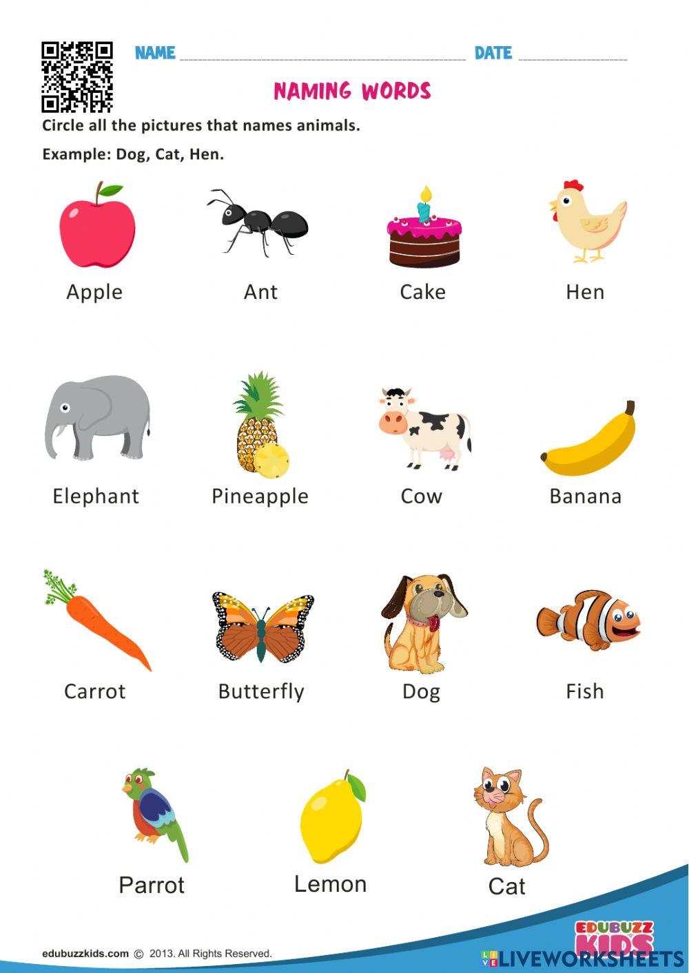 Nouns | Free Interactive Worksheets | 1722901