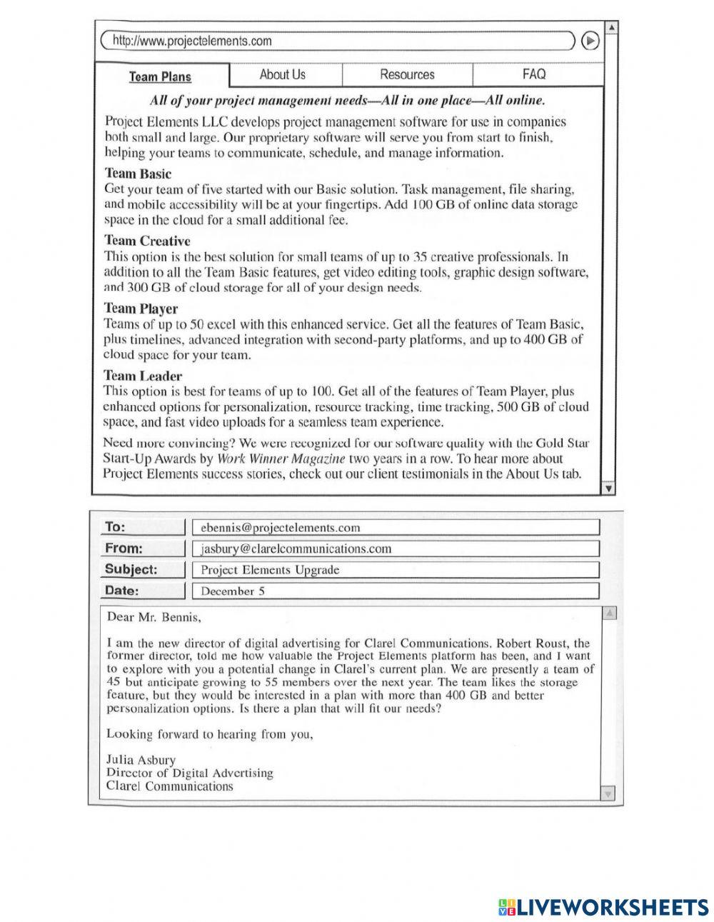 Ets 2019 test 6 part 7 (1) worksheet | Live Worksheets