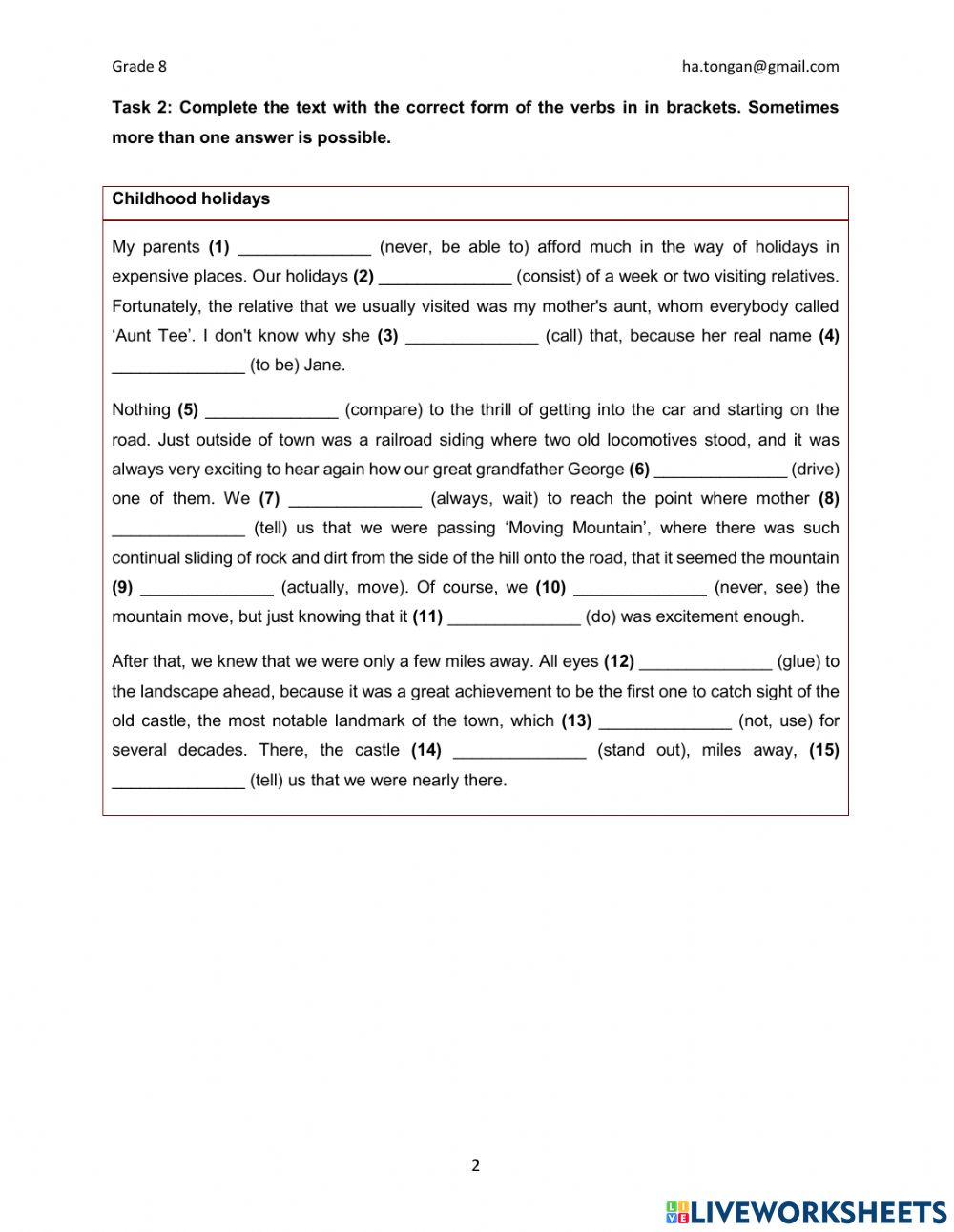 G8 Day 49 practice 1 worksheet | Live Worksheets