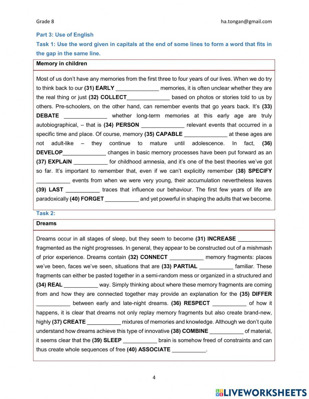 G8 Day 49 Practice worksheet | Live Worksheets