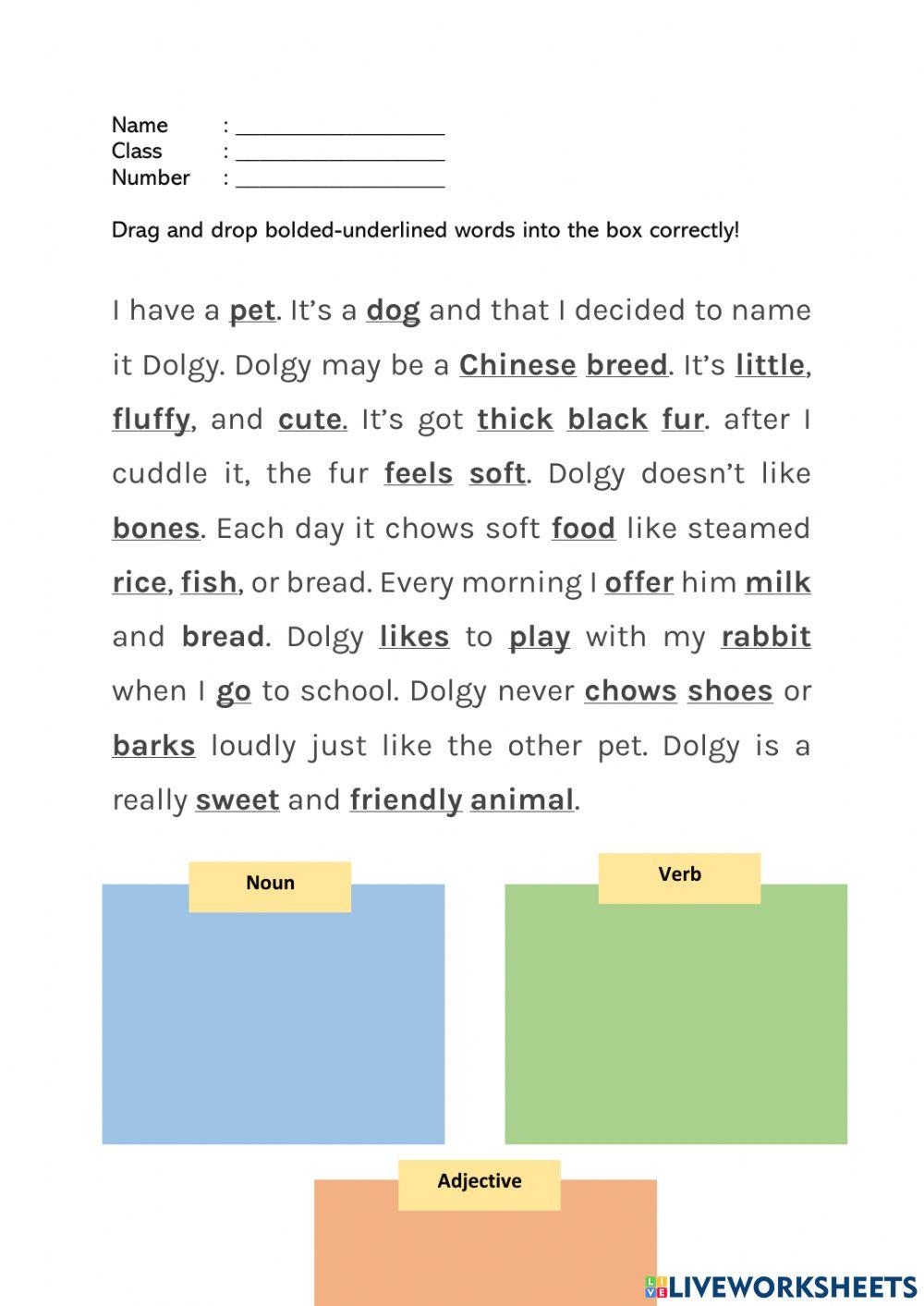 Descriptive text | Free Interactive Worksheets | 1723510