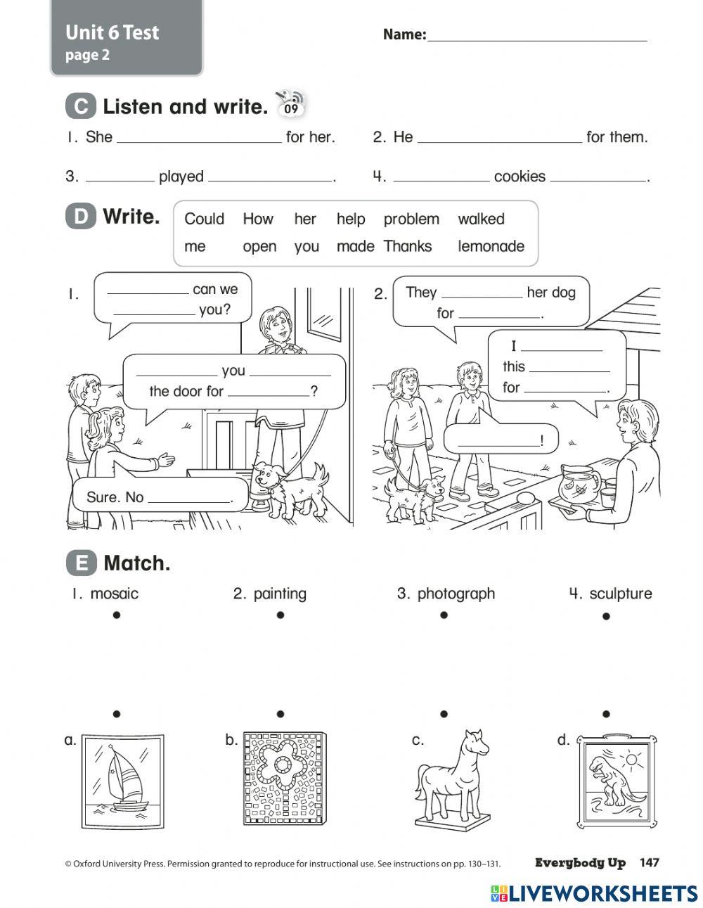 up 4 unit 6 online exercise for | Live Worksheets