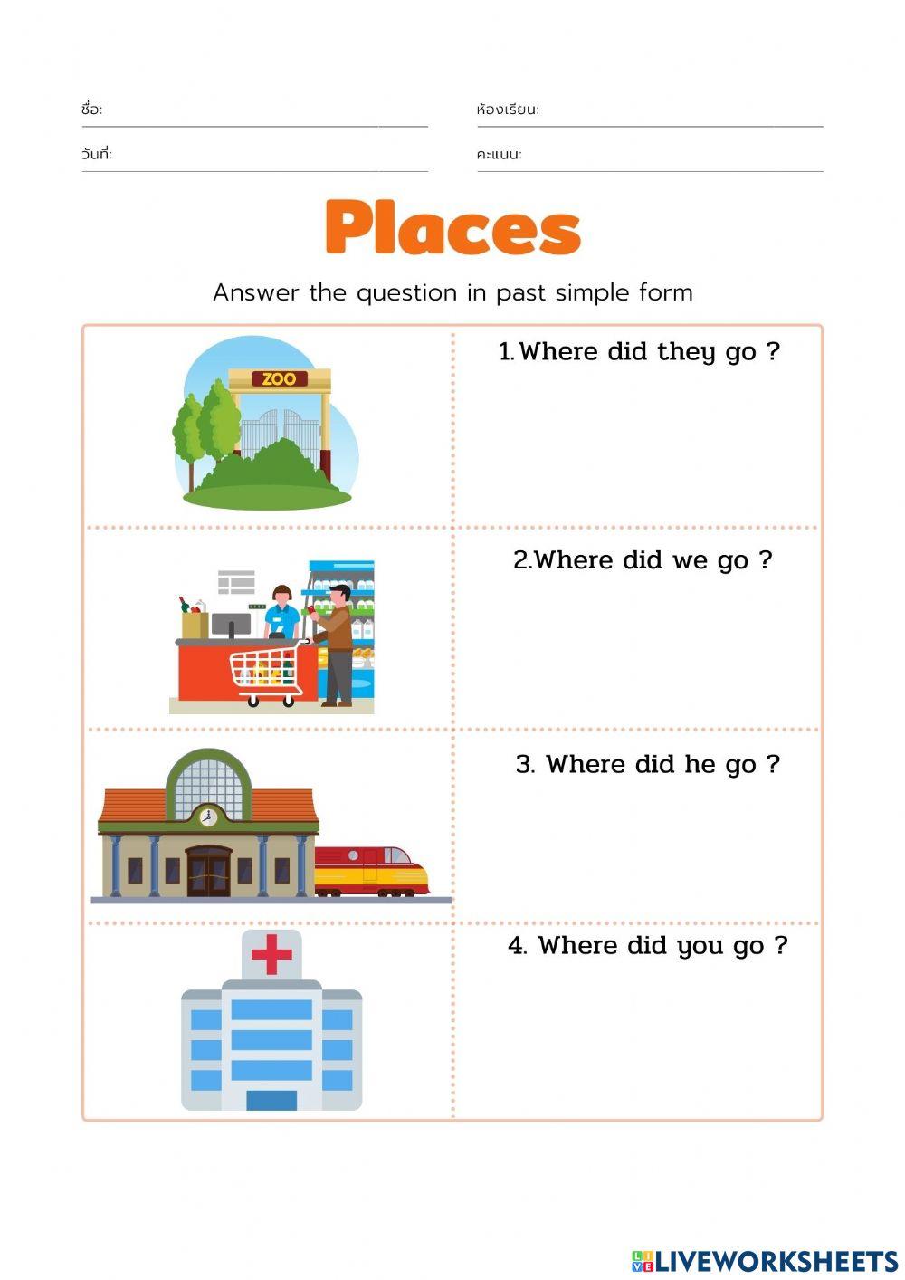 Places | Krurun | Live Worksheets