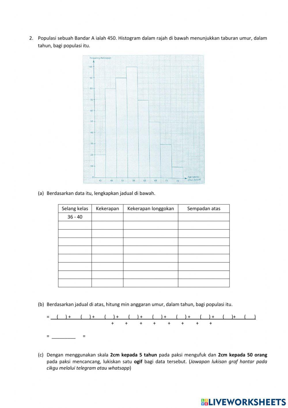 Poligon kekerap… | Free Interactive Worksheets | 1724044