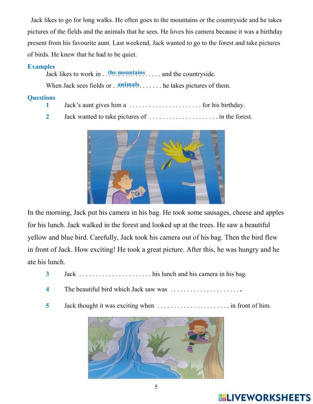 Movers Writing test - course 3 online exercise for | Live Worksheets