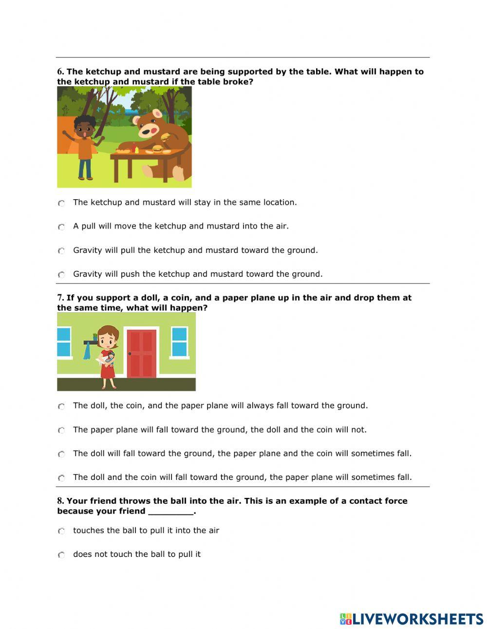 gravity comprehension