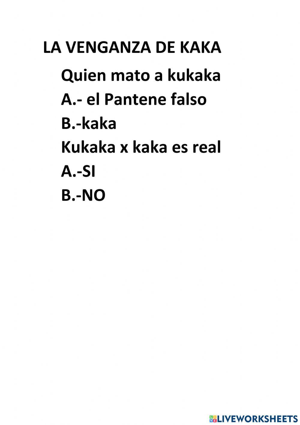 KAKA worksheet | Live Worksheets