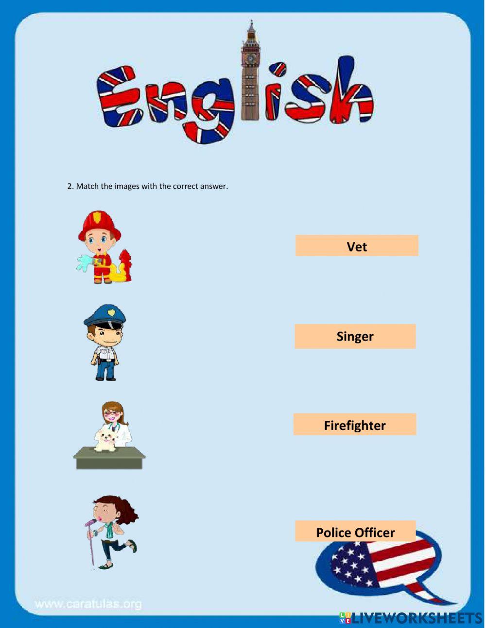 Professions - Occupations | LiveWorksheets | 1724400