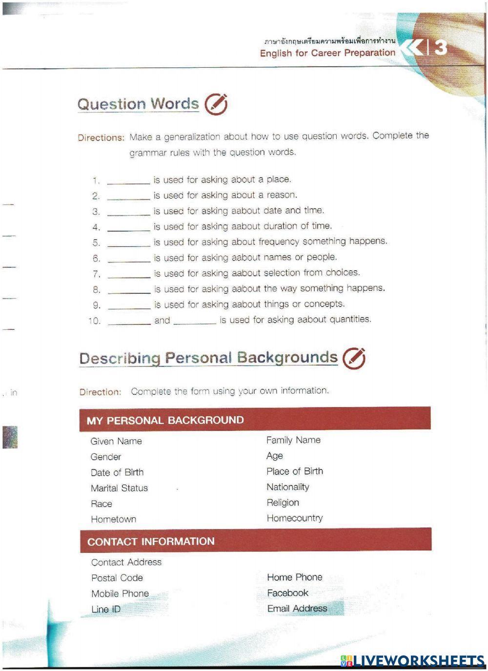 English for Career Preparation activity | Live Worksheets