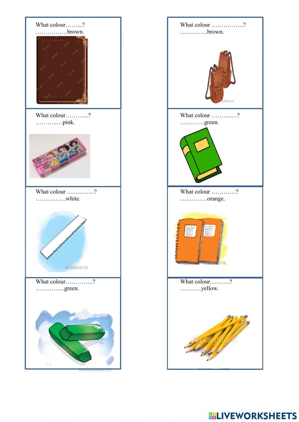 Unit 9: What colour is it? interactive worksheet | Live Worksheets