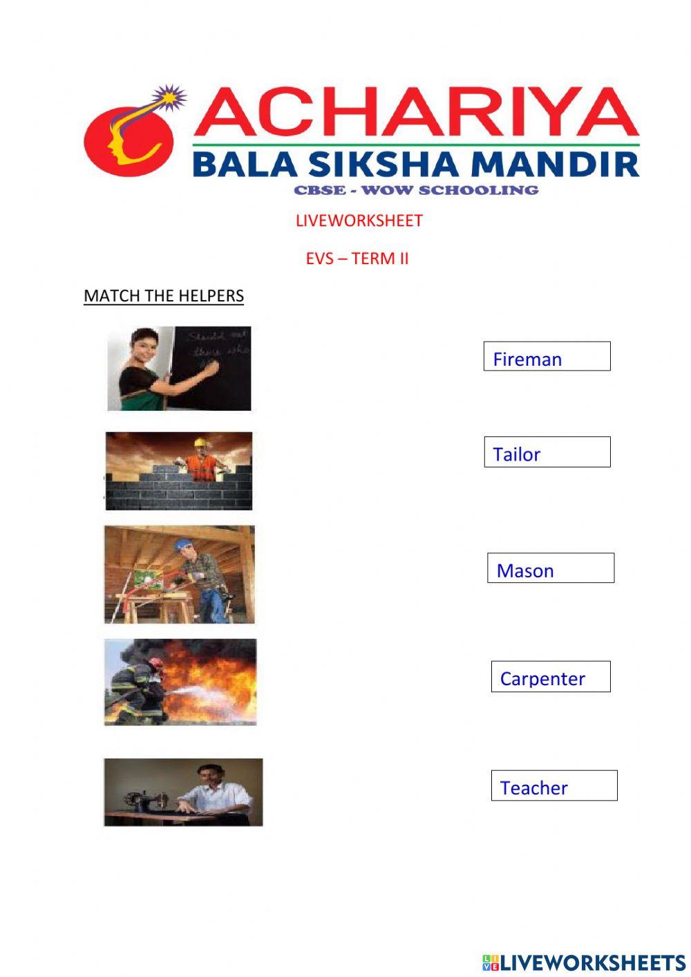 helpers liveworksheet | CHOOSE | Live Worksheets