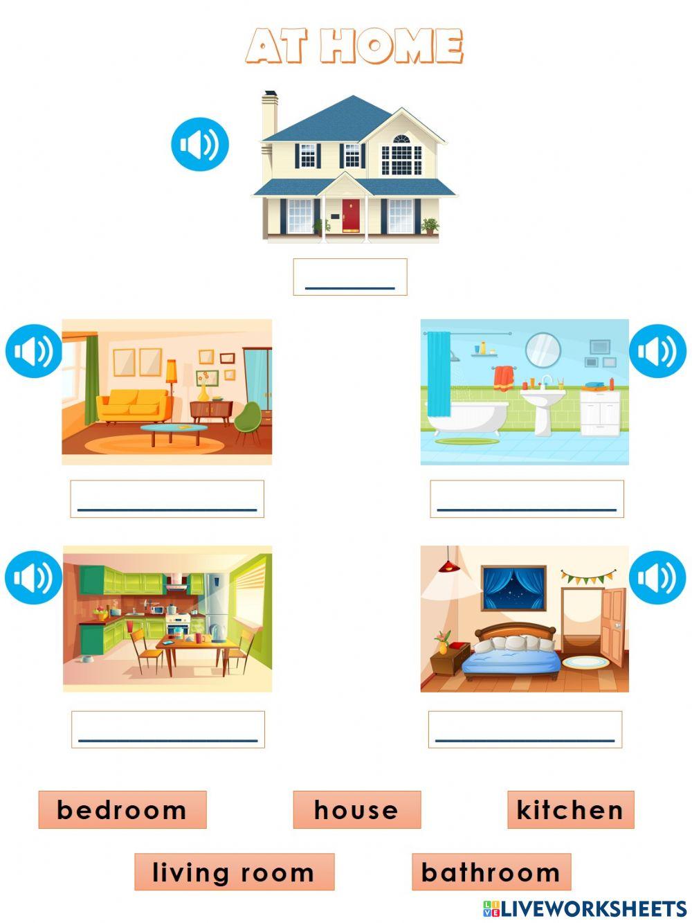 At home online activity for 1 | Live Worksheets
