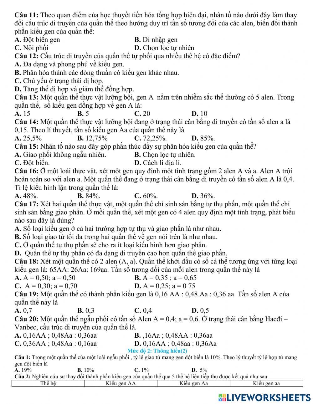 DT QT 12.12 online exercise for | Live Worksheets