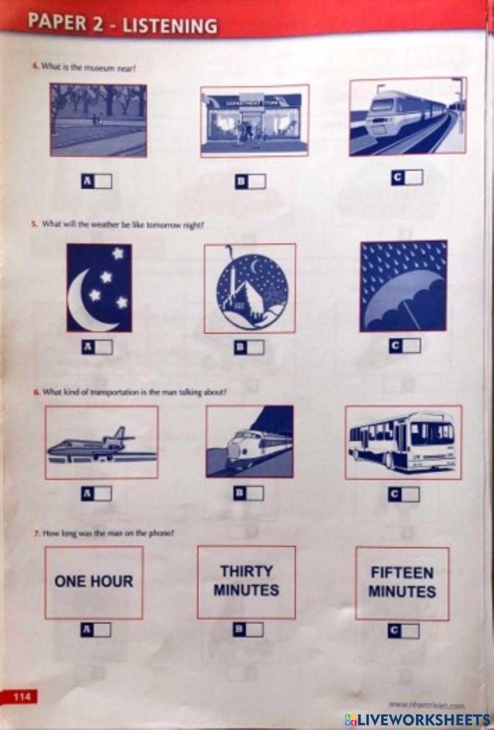 B1 listening t9p1b worksheet | Live Worksheets