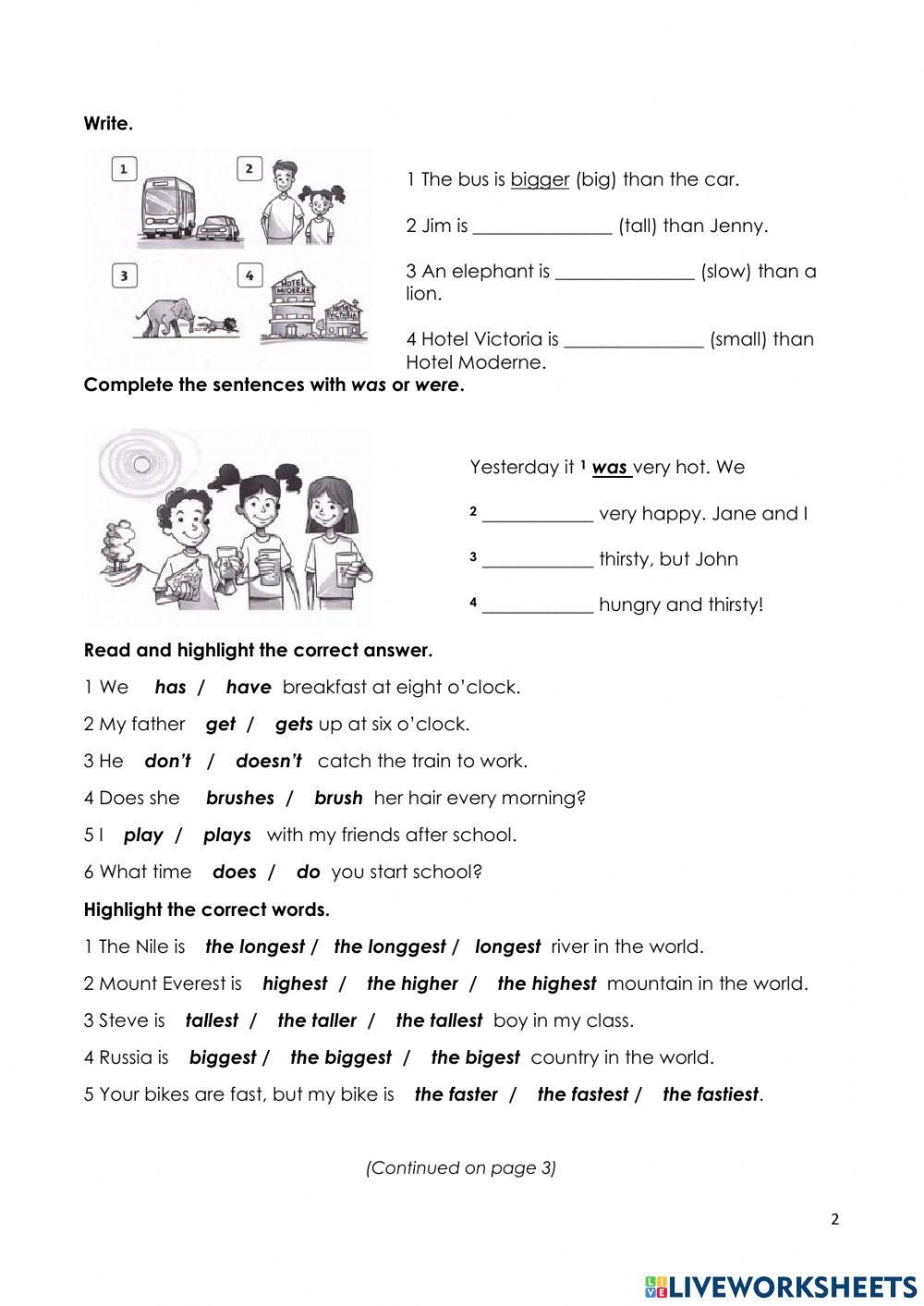 G3 2nd Semester Final worksheet | Live Worksheets