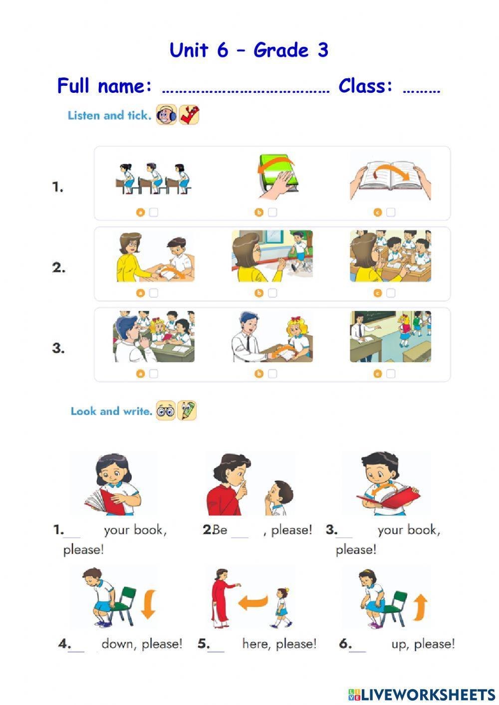 1772366 | Tieng Anh lop 3 Unit 6 Basic | Vu Thanh Luong