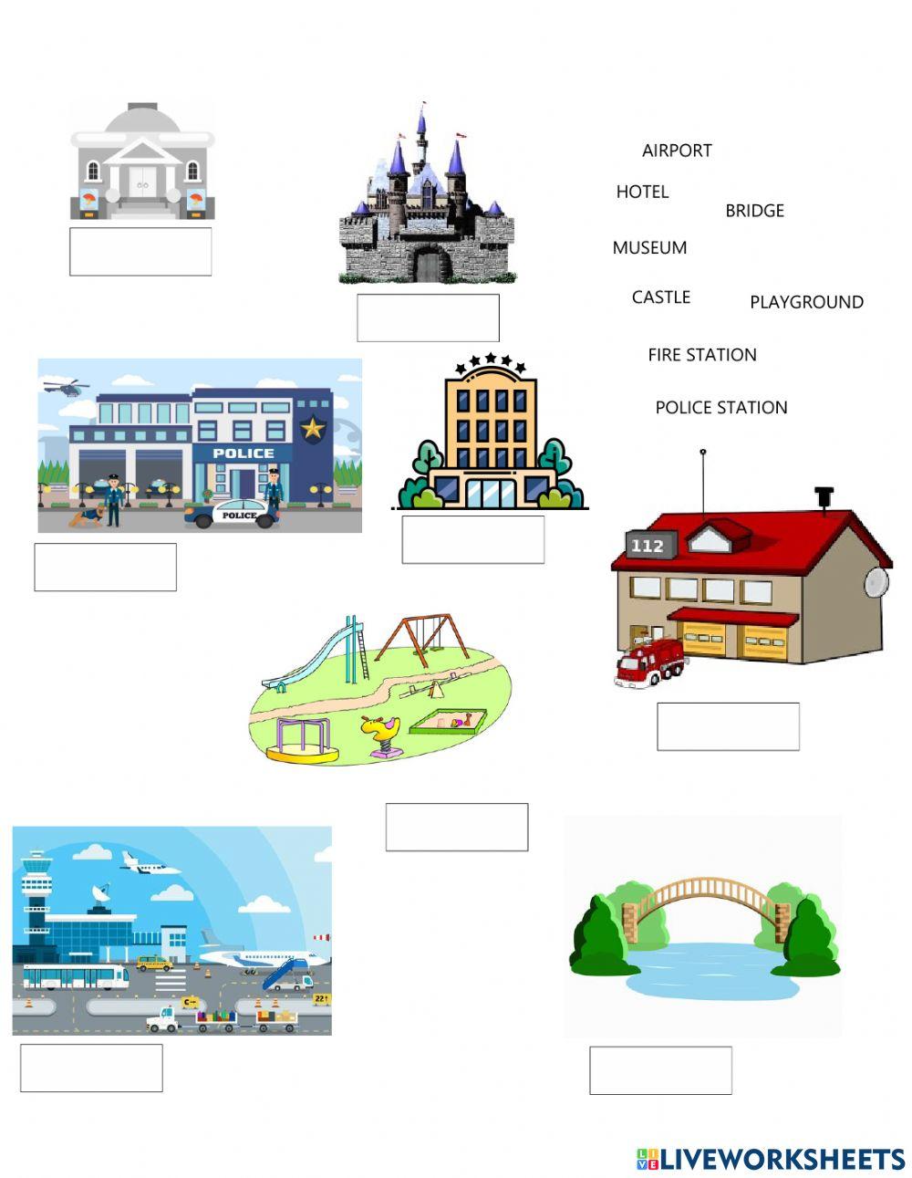 Places 1 - voca… | Free Interactive Worksheets | 1728365