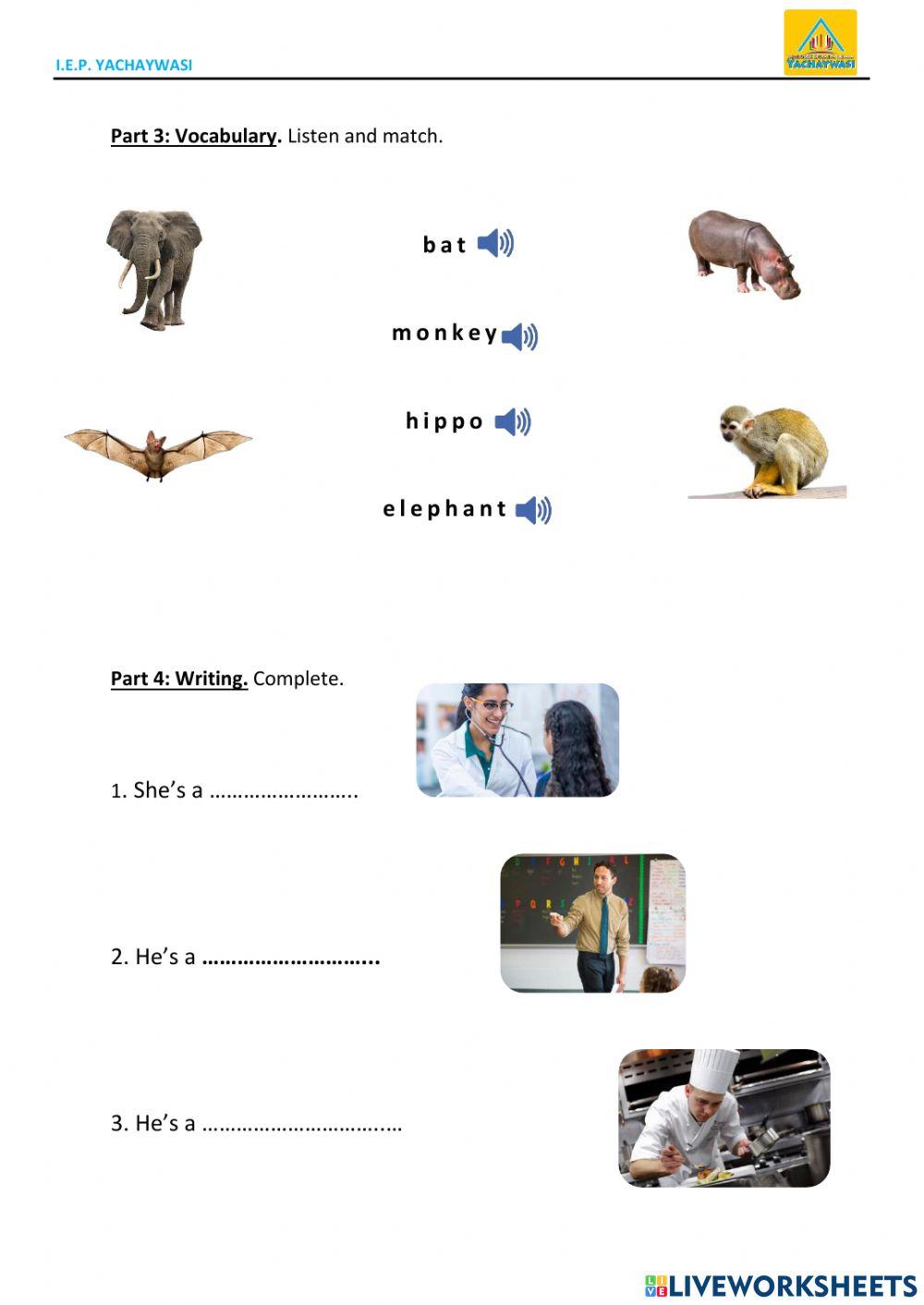 Examen final: 2do grado worksheet | Live Worksheets