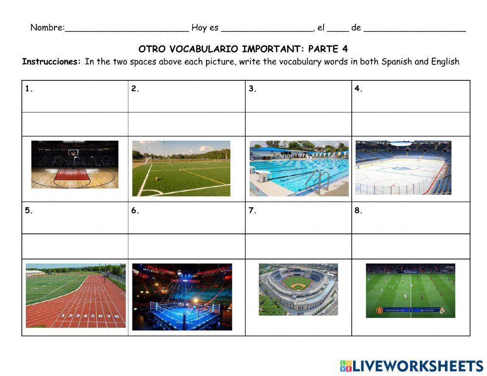 Los deportes (parte 4) worksheet | Live Worksheets