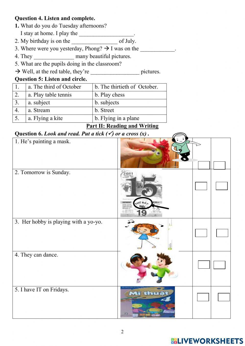 Test 1 hk1 1e4 worksheet | Live Worksheets
