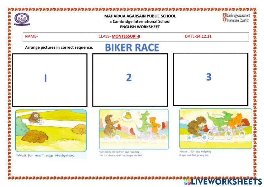 3507951 | BIKER RACE | Shikha Wahi | LiveWorksheets