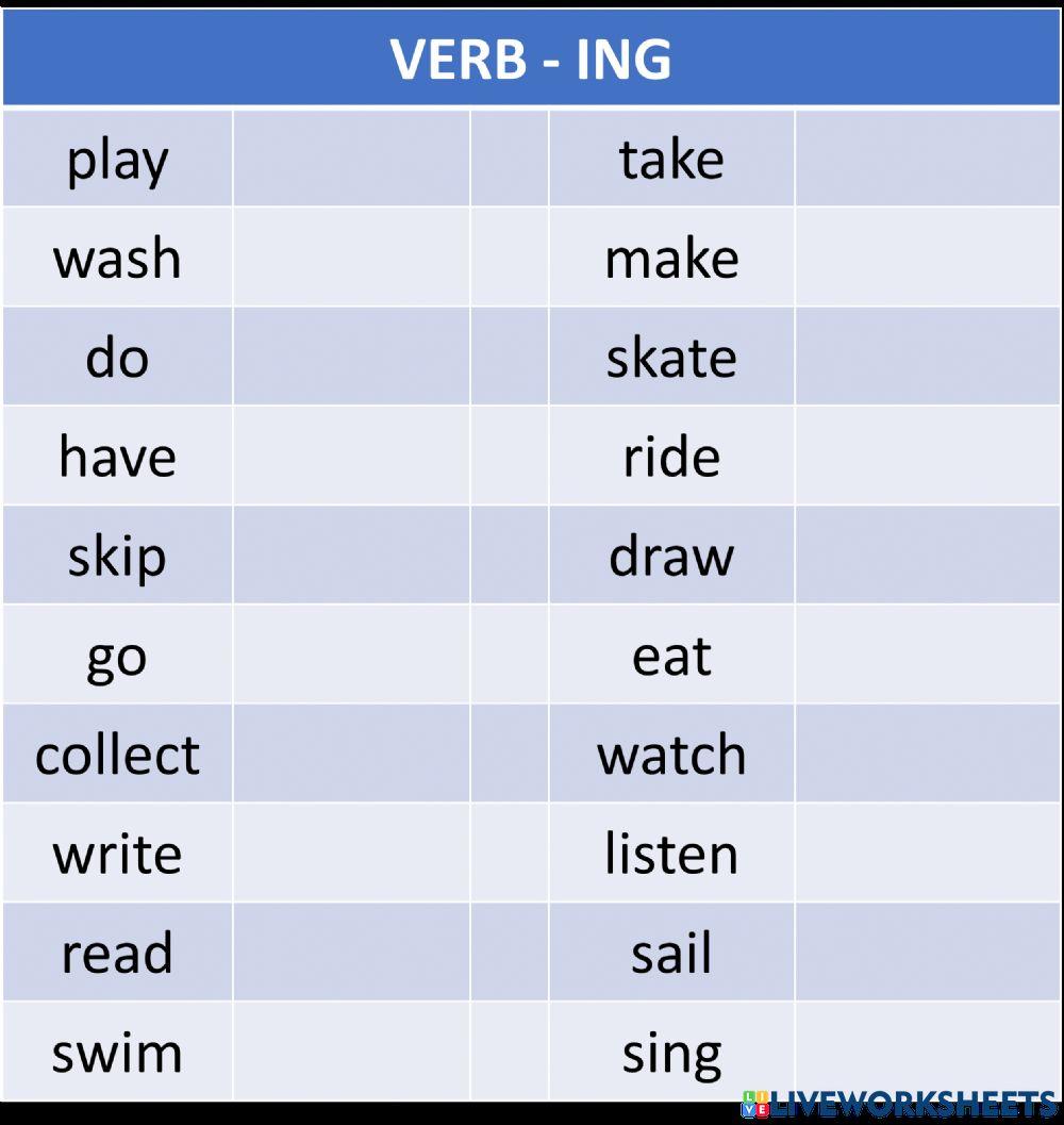VERBING 1337 | MrsTram | Live Worksheets
