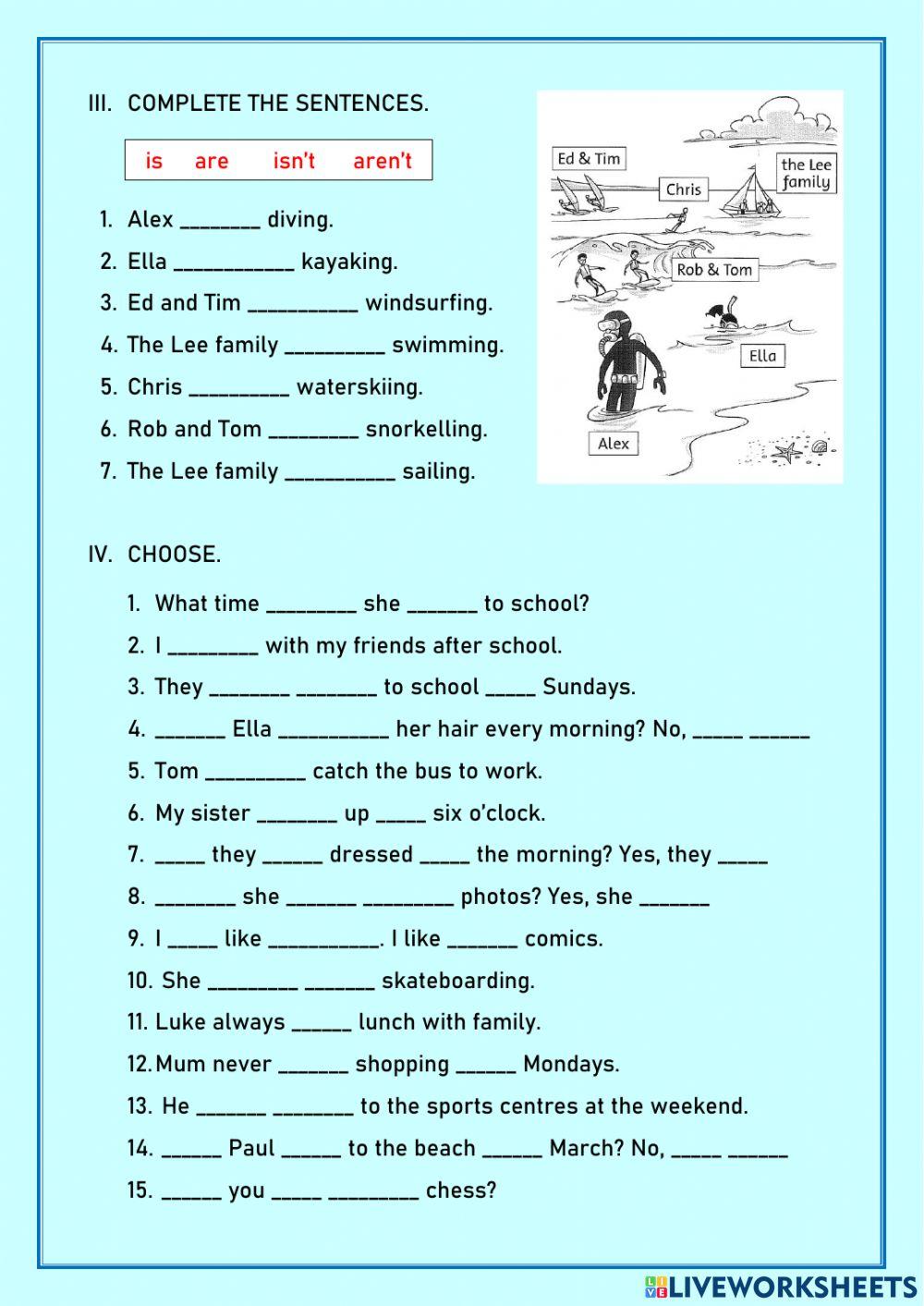 Homework online exercise for Grade 4 | Live Worksheets