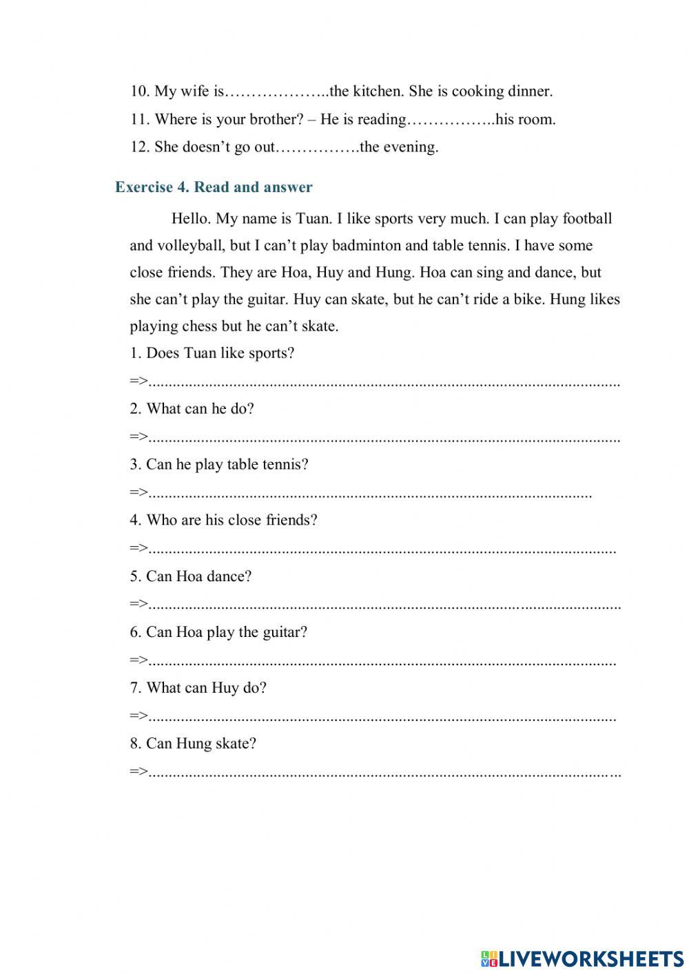 Review the first term 4( grade 4) worksheet | Live Worksheets