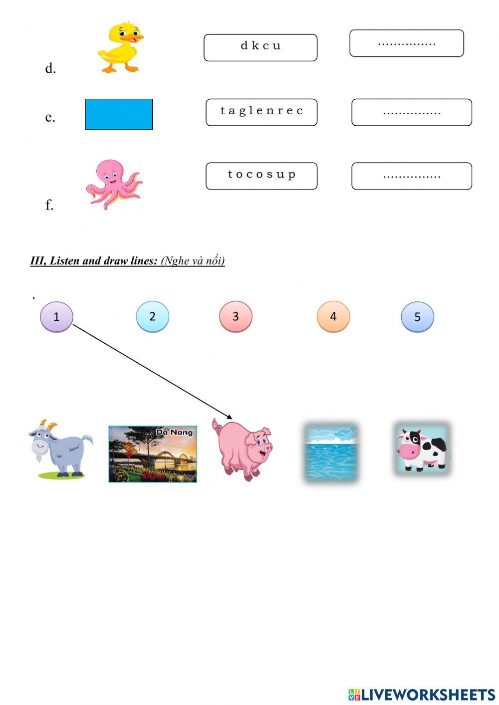 Mini Test free exercise | Live Worksheets