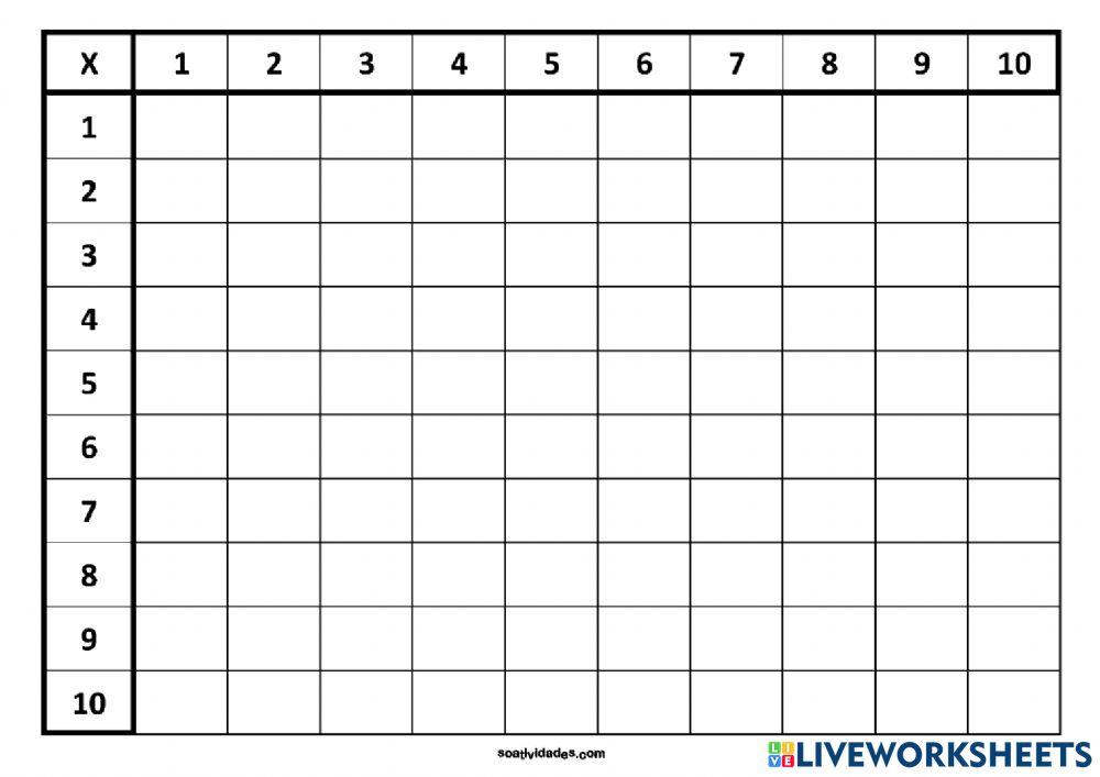 Tabela da Tabuada da Multiplicação | Marta_Cunha | Live