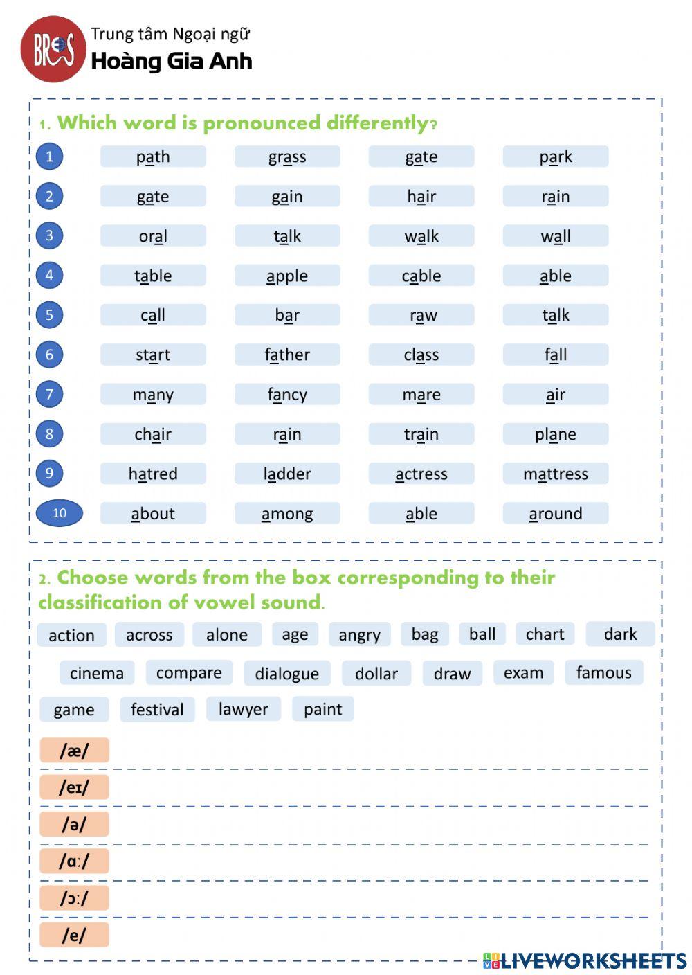 Exercise lesson 2 online exercise for | Live Worksheets
