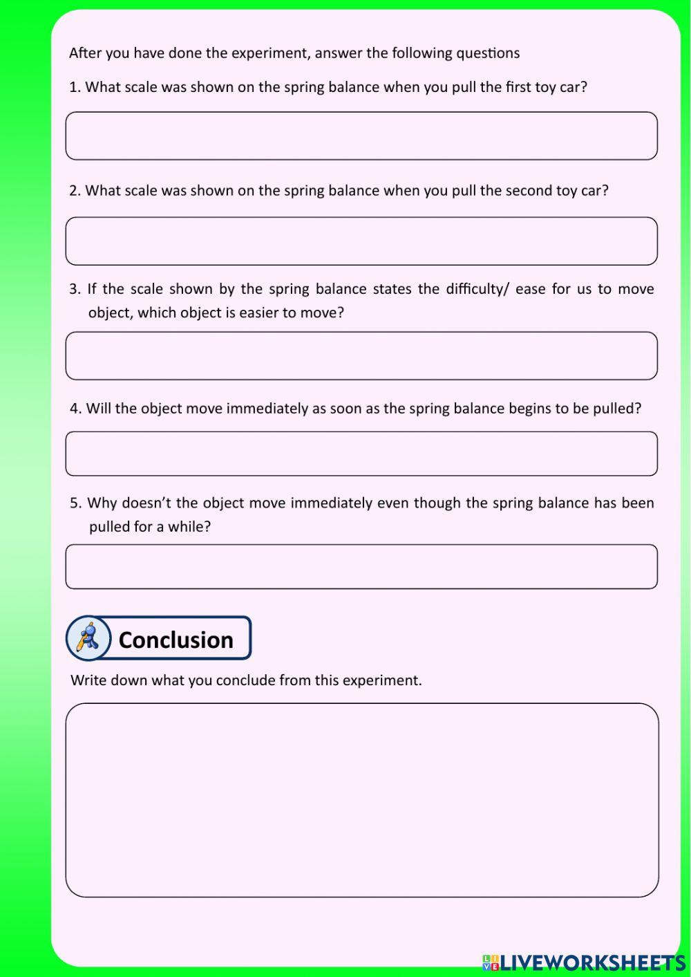 Student Worksheet Friction worksheet | Live Worksheets