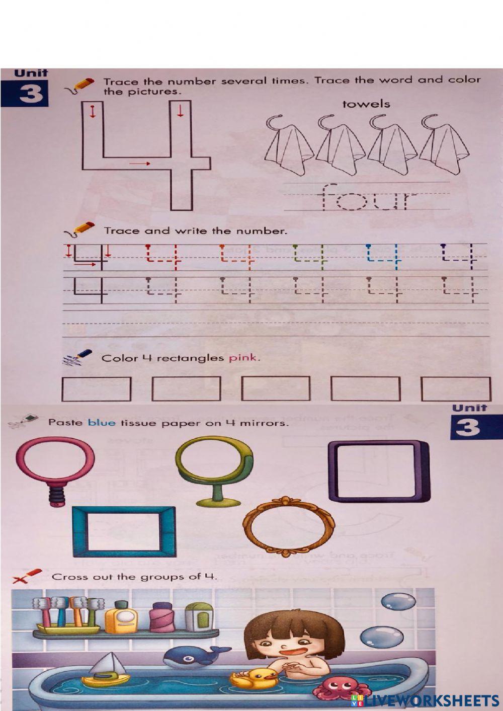 Numbers 1-5 interactive exercise for PRESCHOOL | Live Worksheets