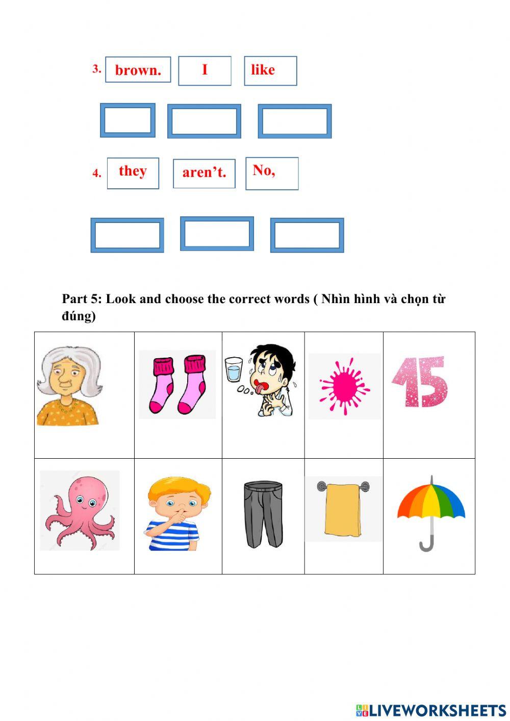 GRADE 2-REVIEW 2 2631534 | Thuphamthi | Live Worksheets