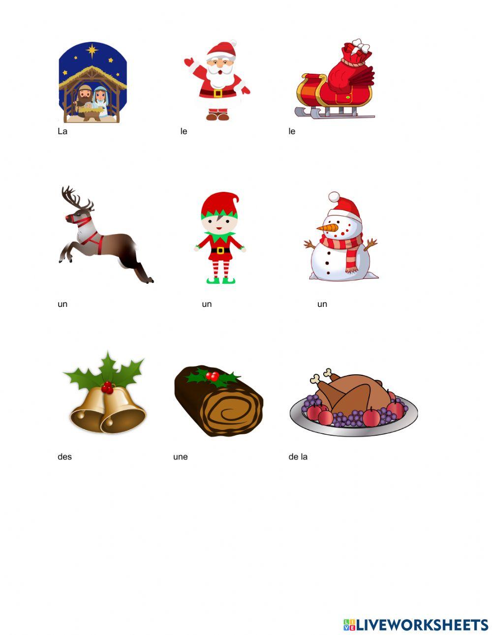 Vocabulaire de Noël online exercise for | Live Worksheets