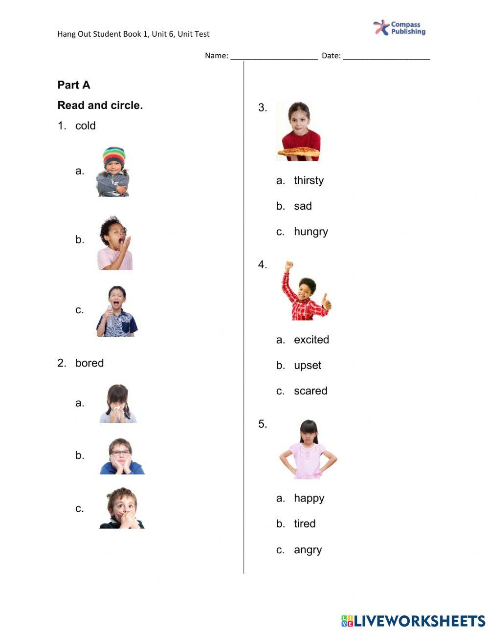 hang out 1- test 6 online exercise for | Live Worksheets