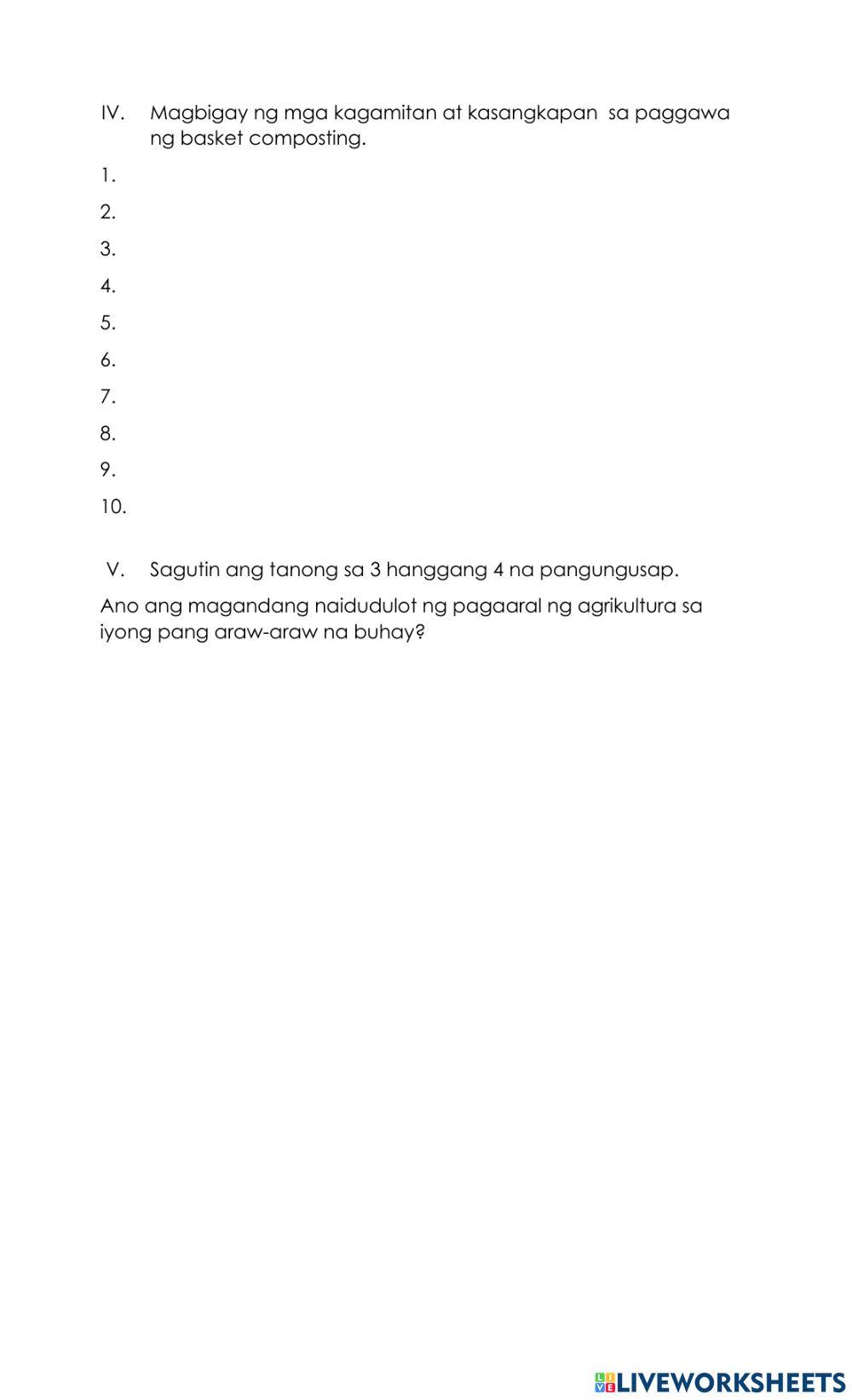 2nd Quarterly Exam in HELE 5 1453 | Rochelle Francisco