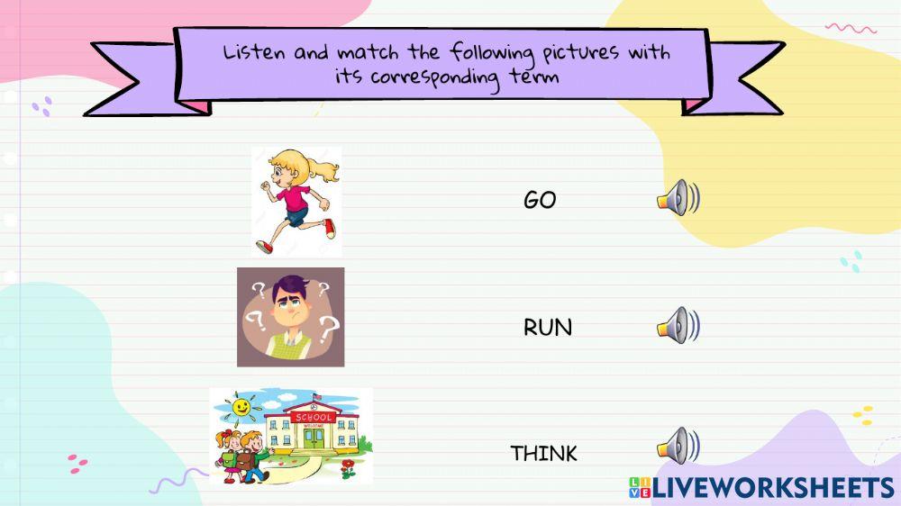 Match the following pictures worksheet | Live Worksheets