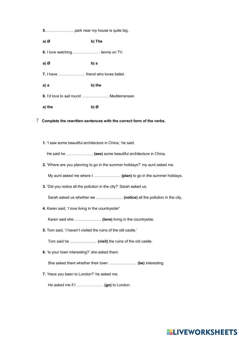 Cambridge achivement test worksheet | Live Worksheets
