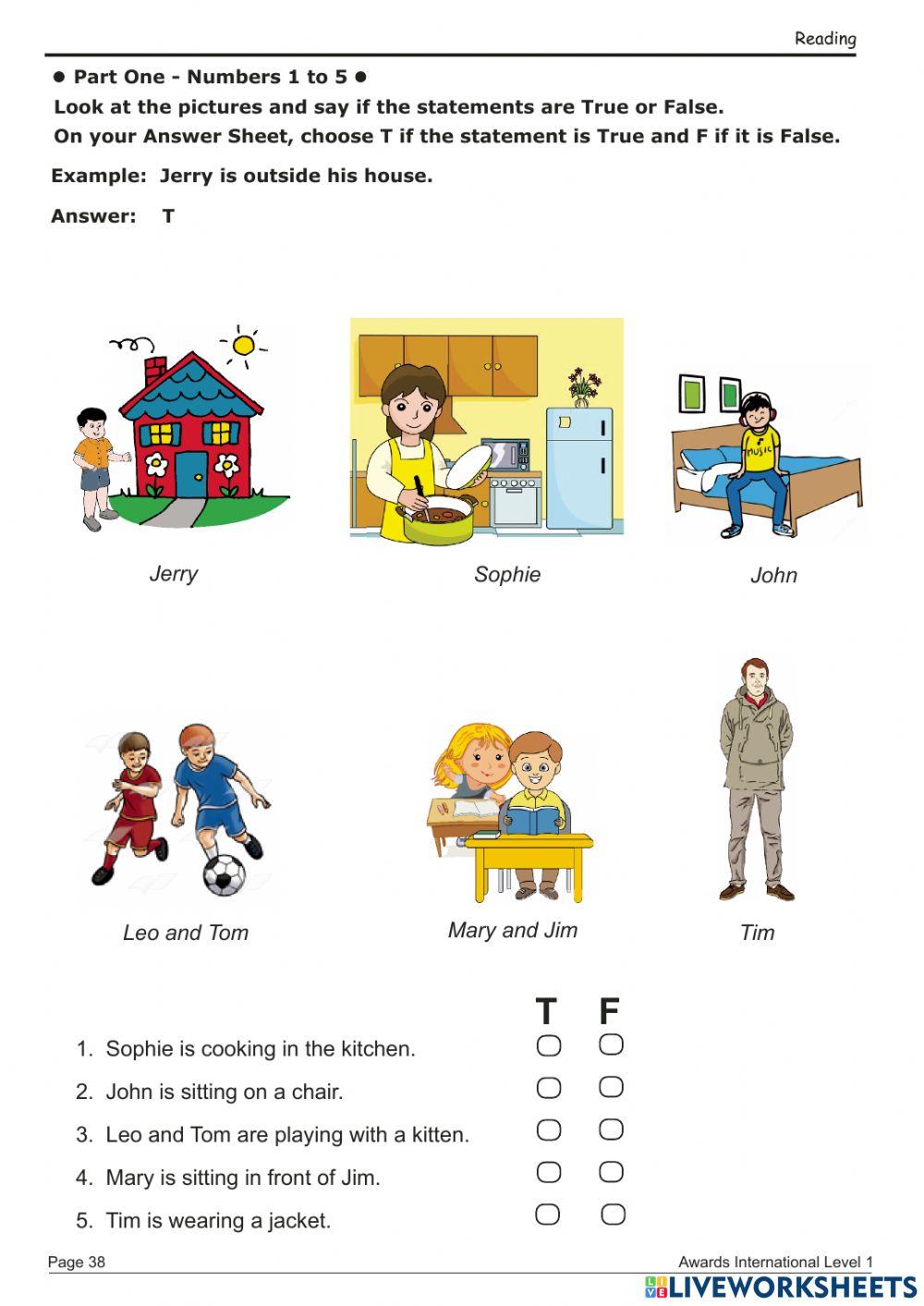 AWARDS LEVEL 1 2016 worksheet | Live Worksheets