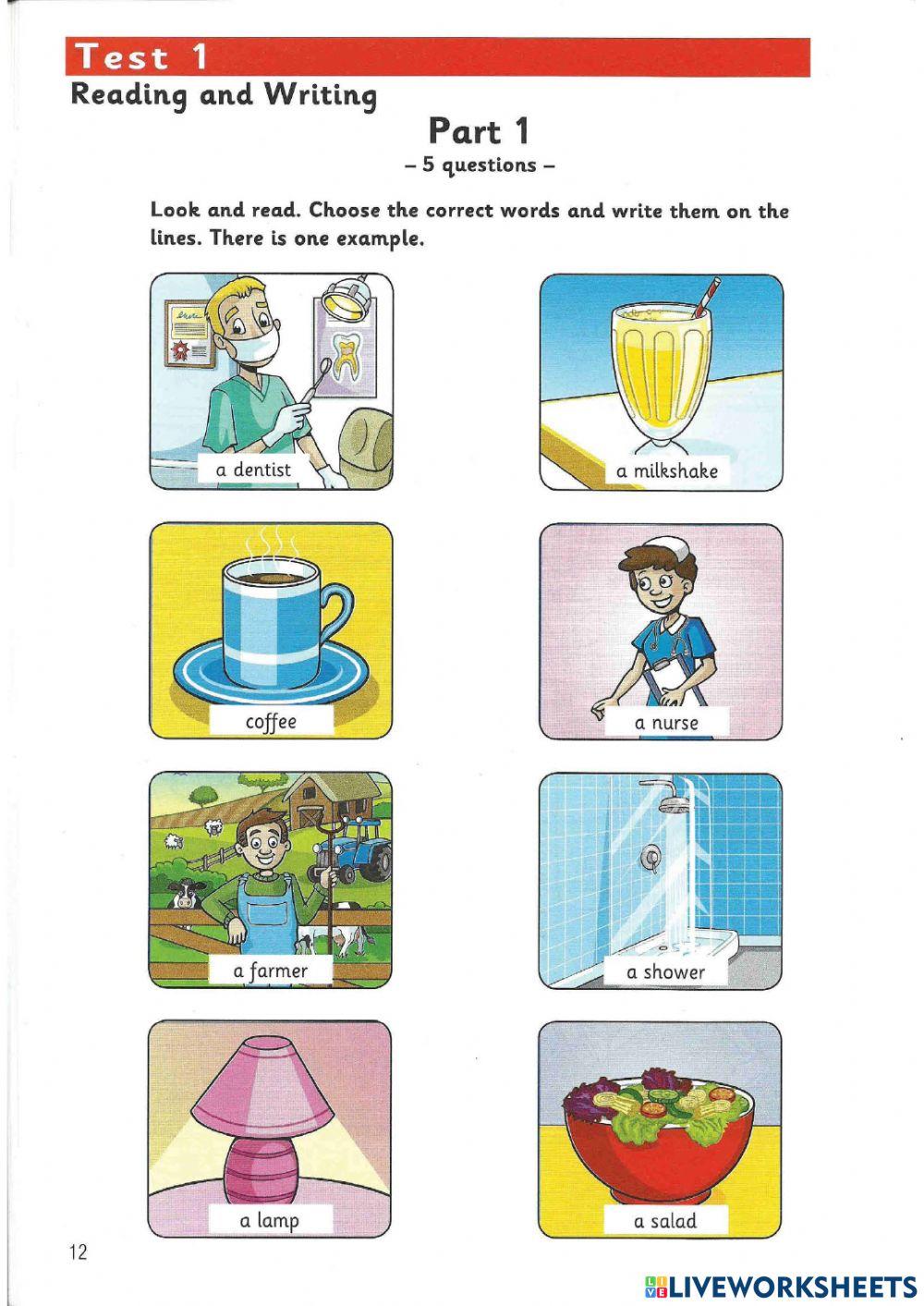 M1-Test 1R&W worksheet | Live Worksheets