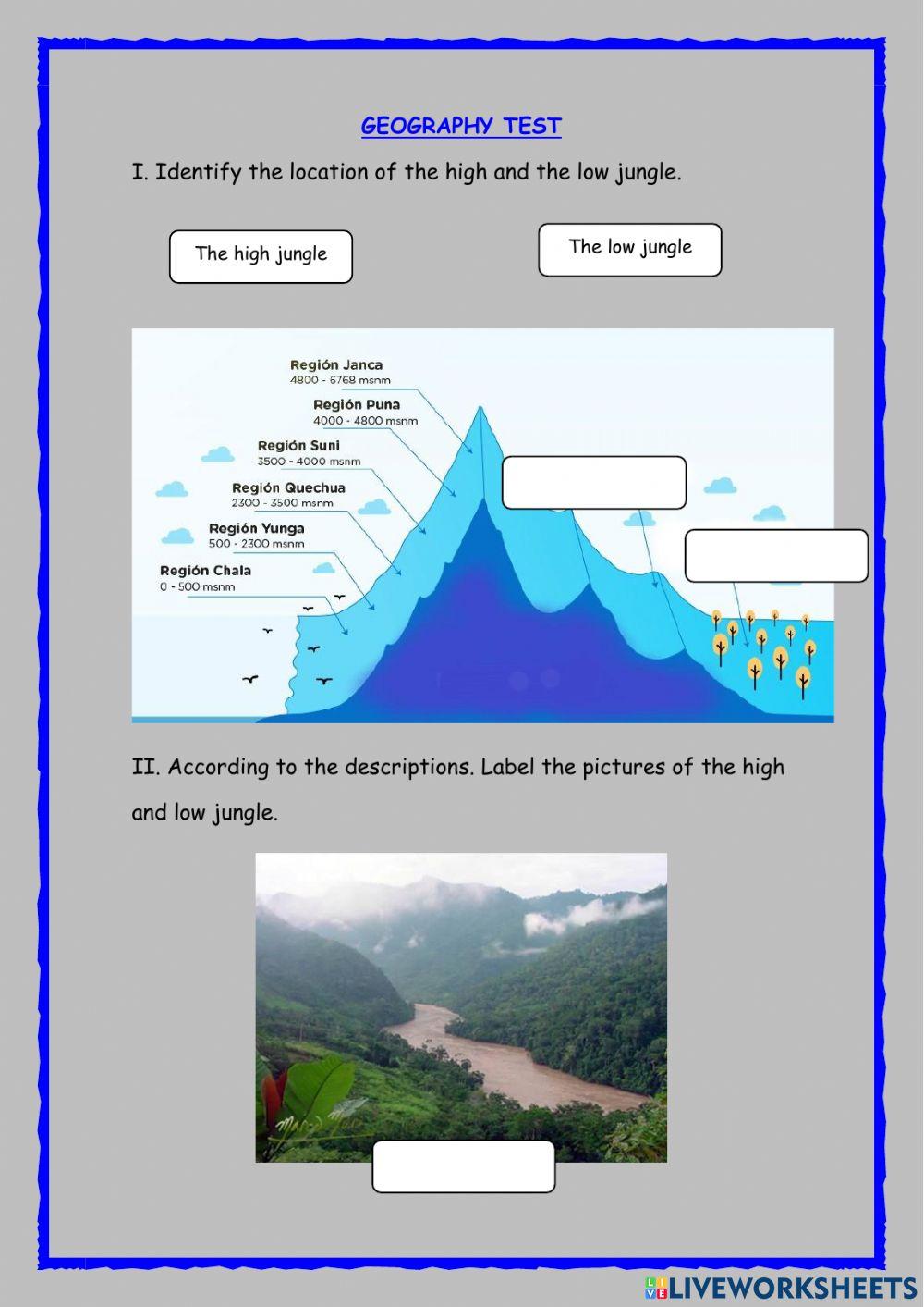 Geography quiz | Live Worksheets