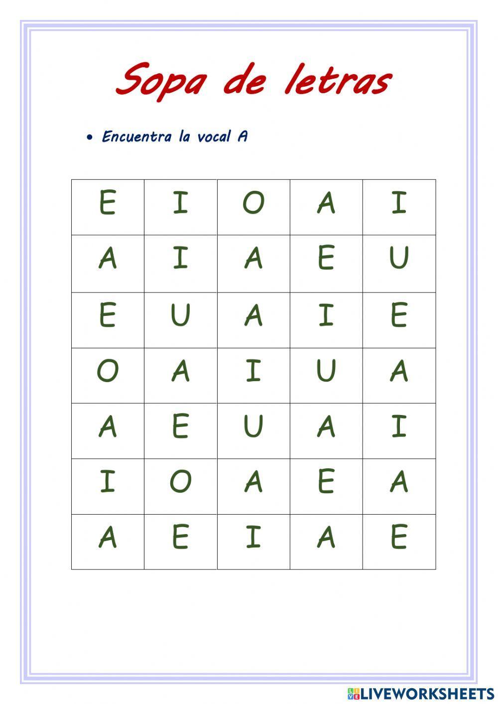 Vocal A 1734496 | Mellany Granda | Live Worksheets