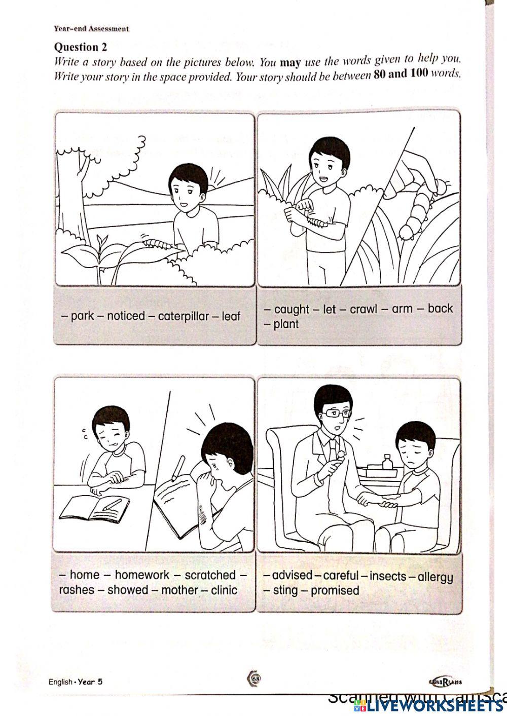 Y5 Cemerlang Refl YrET Wrtg p68 online exercise for | Live Worksheets