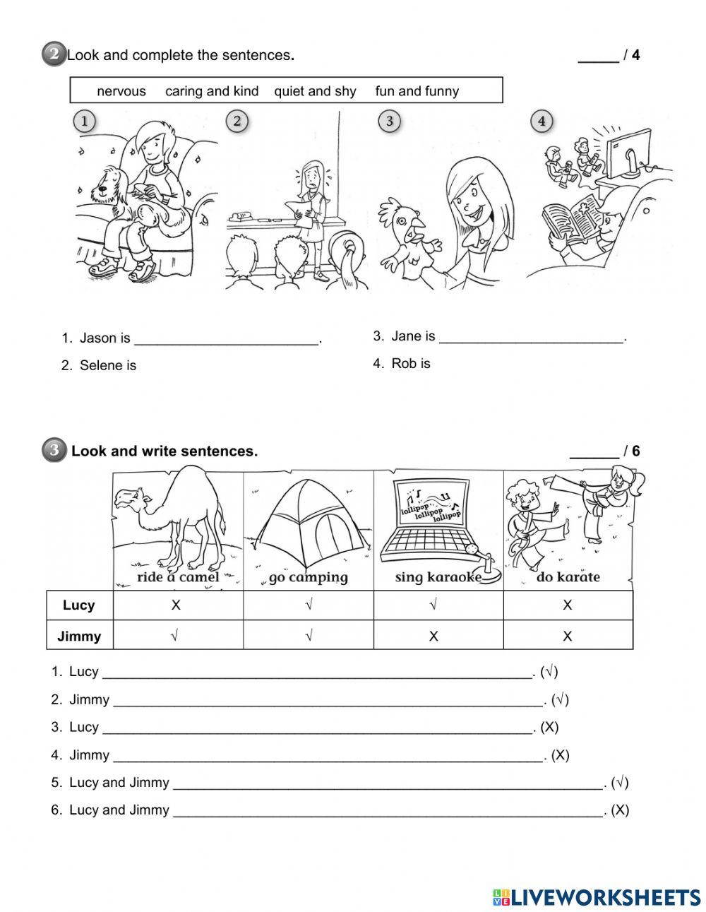 ELEMENTARY EXAM 1550 | Rosario Pérez | Live Worksheets