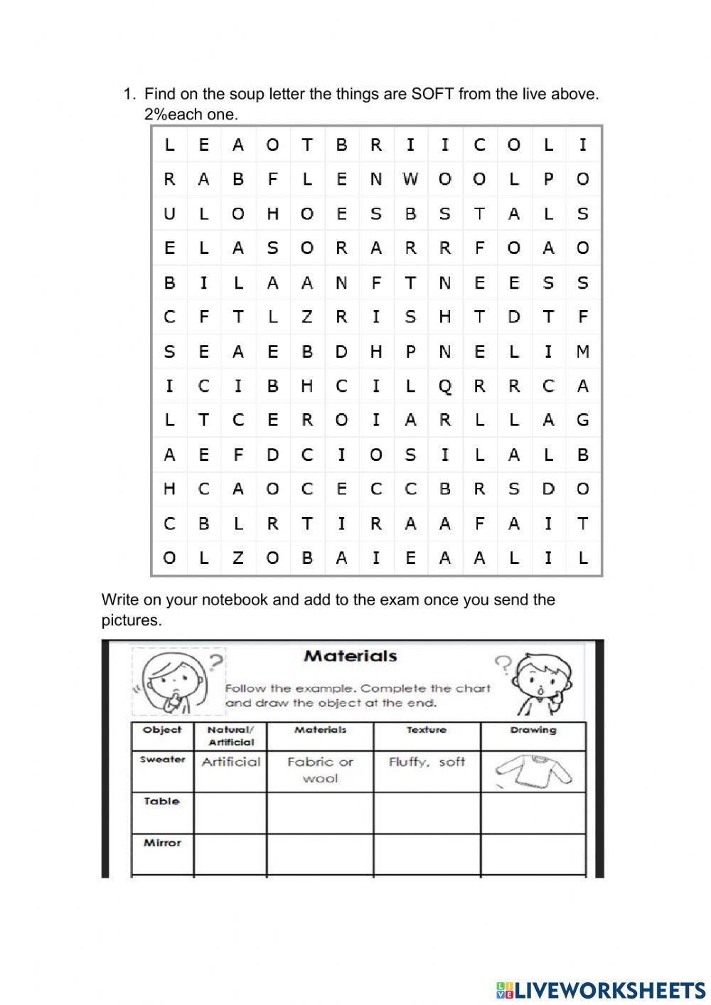 Science online exercise for second | Live Worksheets