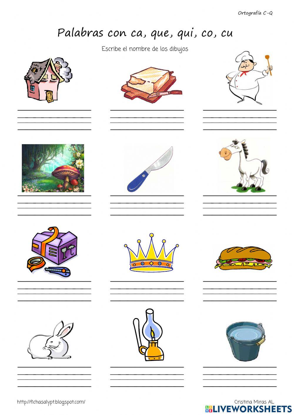 Letra c online worksheet for primaria | Live Worksheets
