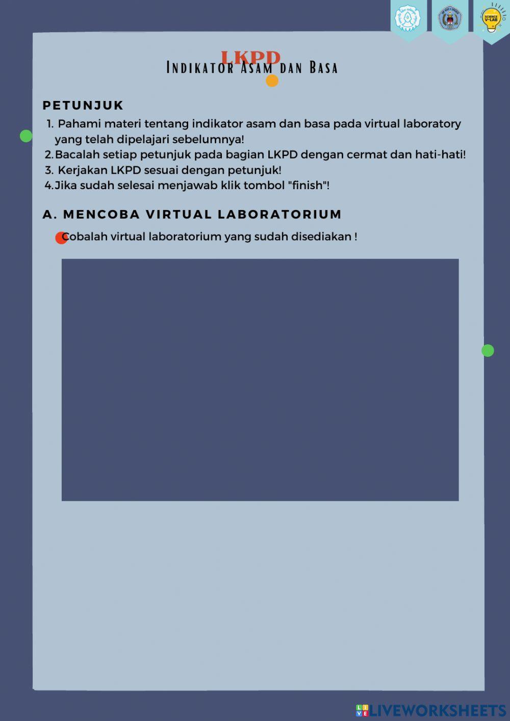 Indikator Asam dan Basa interactive worksheet | Live Worksheets