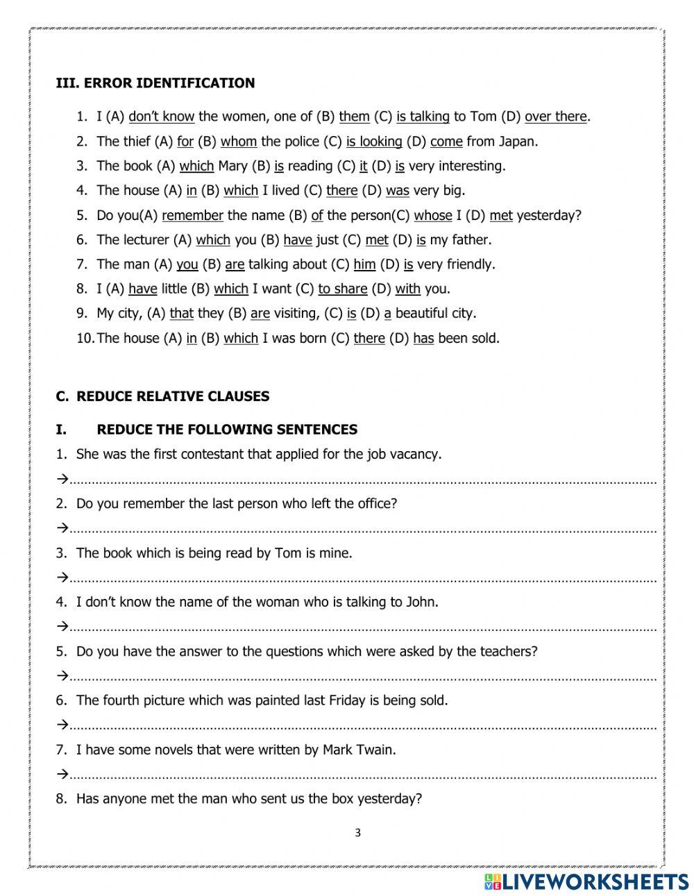 RELATIVE CLAUSES (PART 2: OMIT, PREPOSITIONS, REDUCE)
